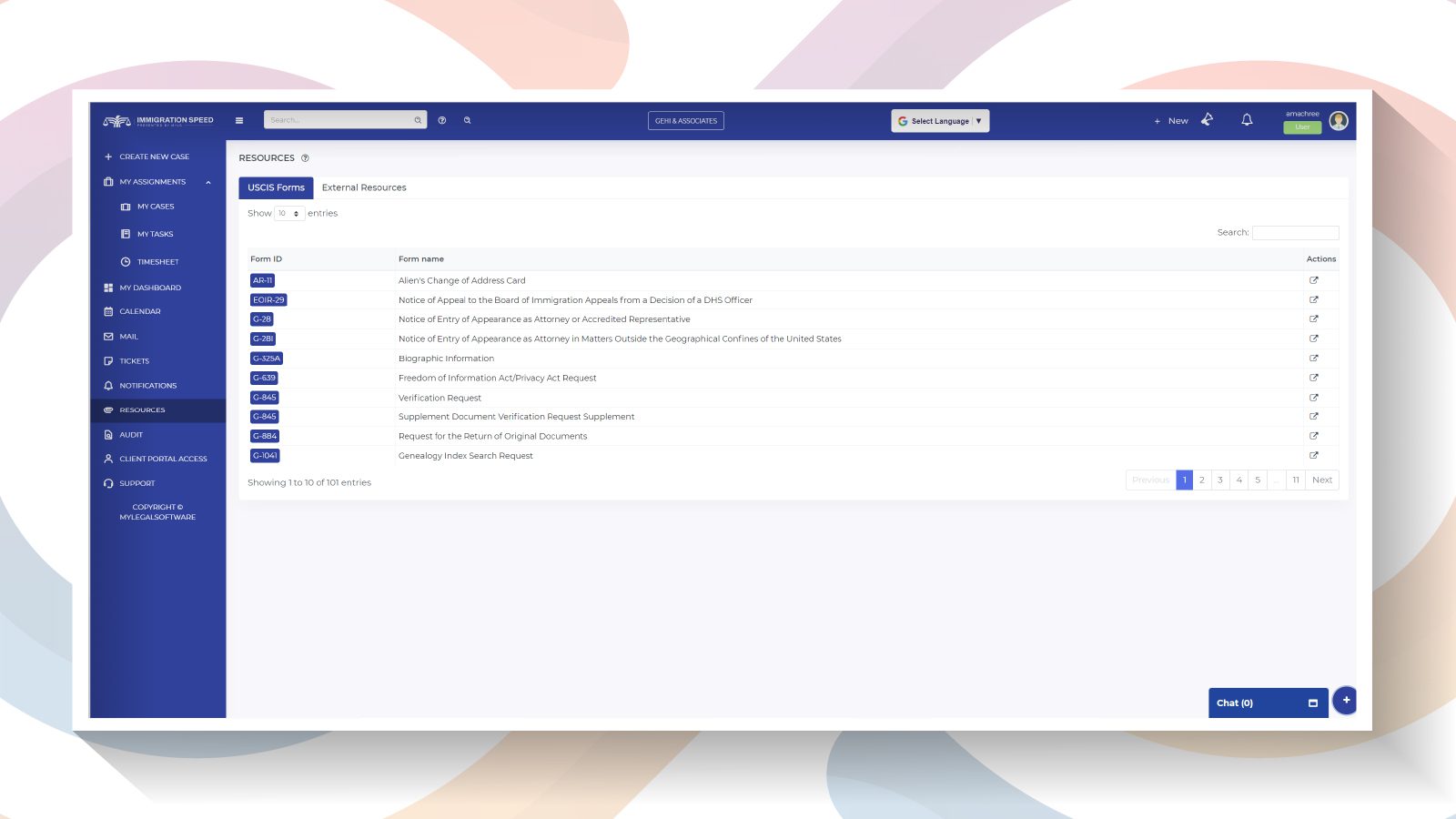Immigration Software Case Tracking and Reporting